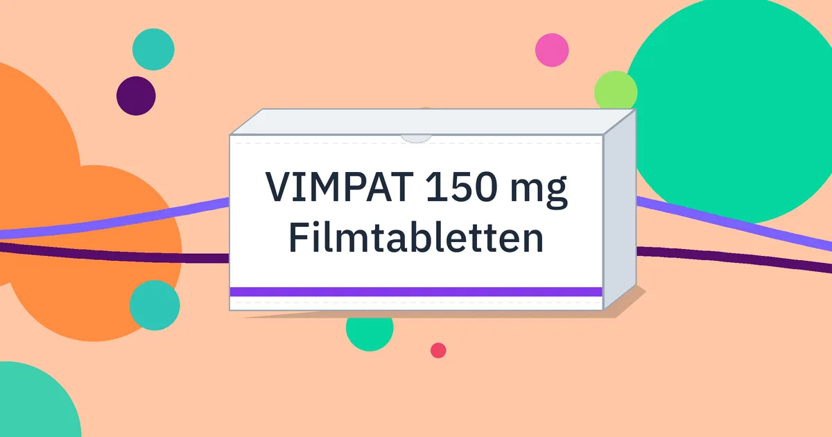 Symbolbild: Packung mit der Aufschrift VIMPAT 150 mg Filmtabletten (PZN 16884797) – Verfügbarkeit und Bezug in Apotheken in Frankfurt am Main