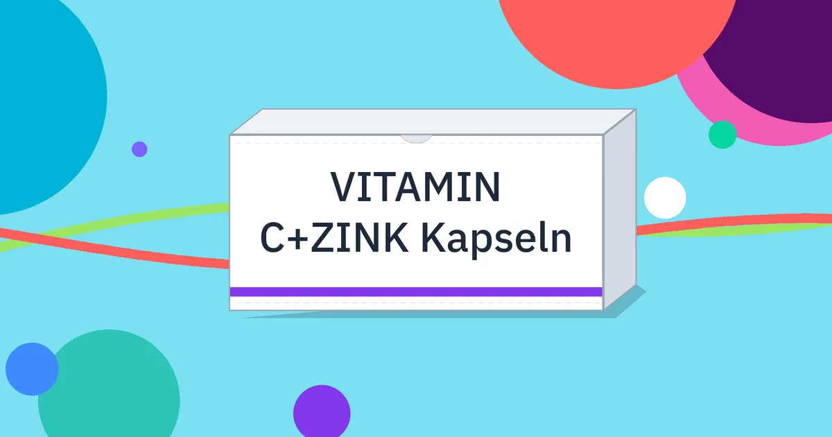 Symbolbild: Packung mit der Aufschrift VITAMIN C+ZINK Kapseln (PZN 19849979) – Verfügbarkeit und Bezug in Apotheken in Frankfurt am Main