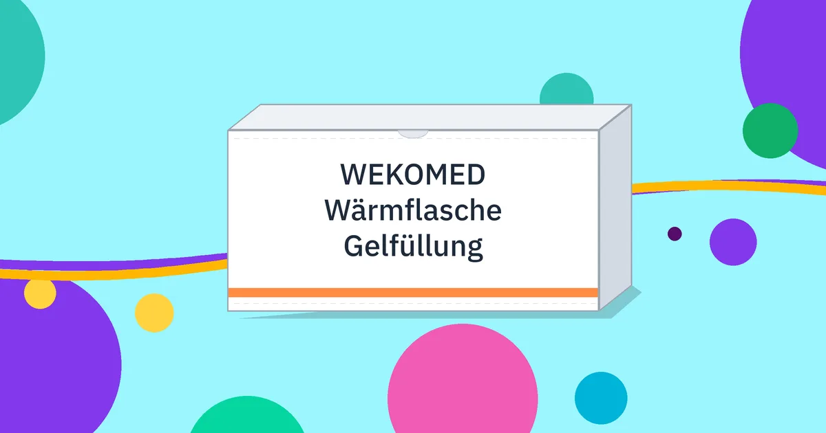 Symbolbild: Packung mit der Aufschrift WEKOMED Wärmflasche Gelfüllung (PZN 00270722) – Verfügbarkeit und Bezug in Apotheken in Frankfurt am Main