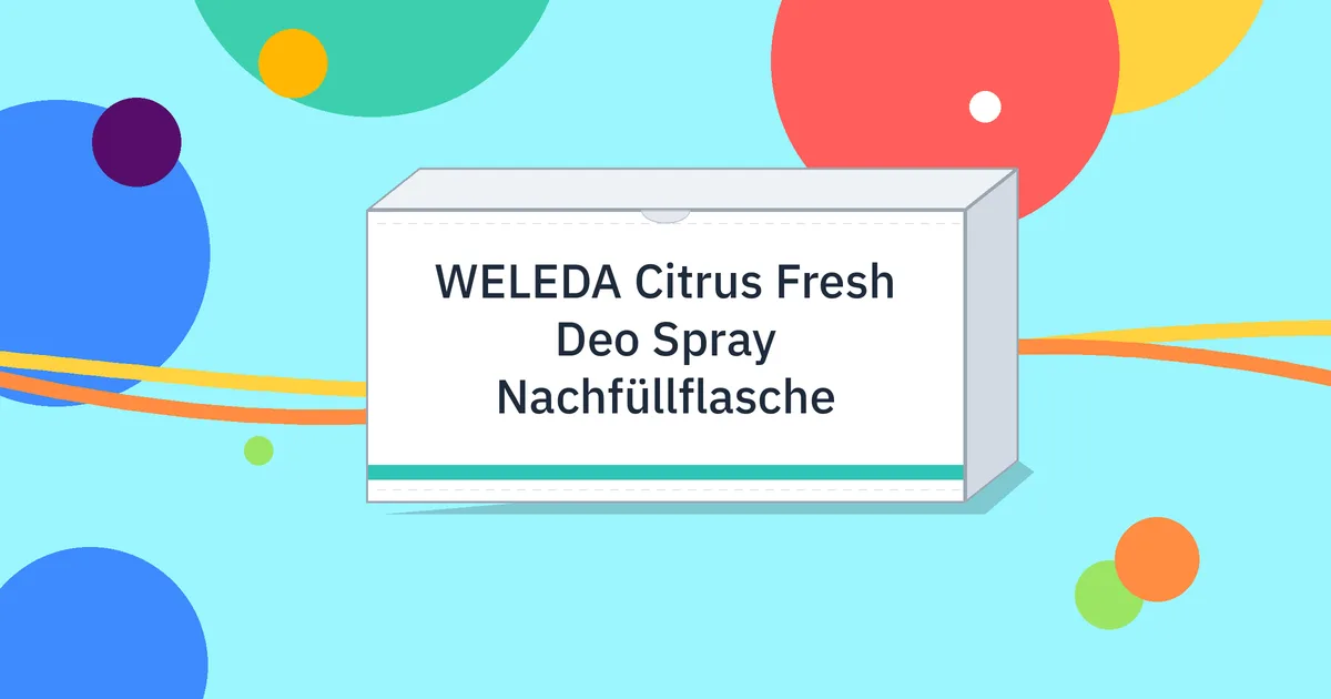Symbolbild: Packung mit der Aufschrift WELEDA Citrus Fresh Deo Spray Nachfüllflasche (PZN 17916625) – Verfügbarkeit und Bezug in Apotheken in Frankfurt am Main