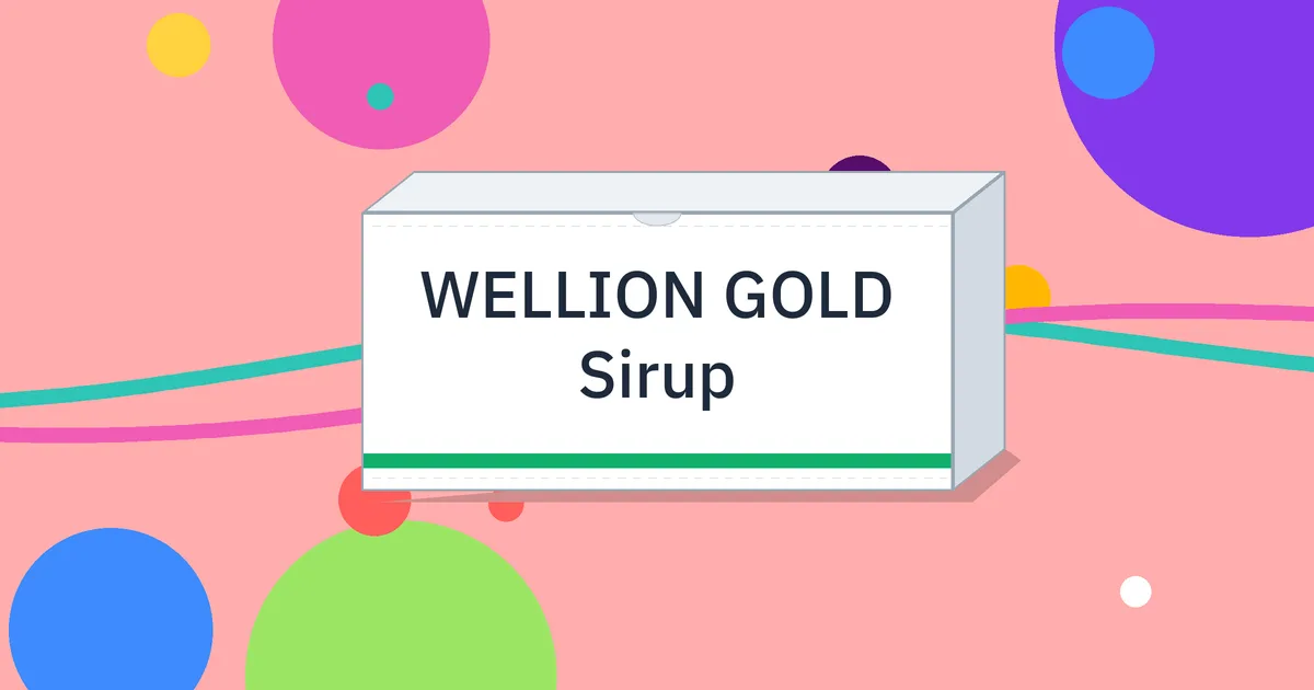 Symbolbild: Packung mit der Aufschrift WELLION GOLD Sirup (PZN 11257618) – Verfügbarkeit und Bezug in Apotheken in Frankfurt am Main