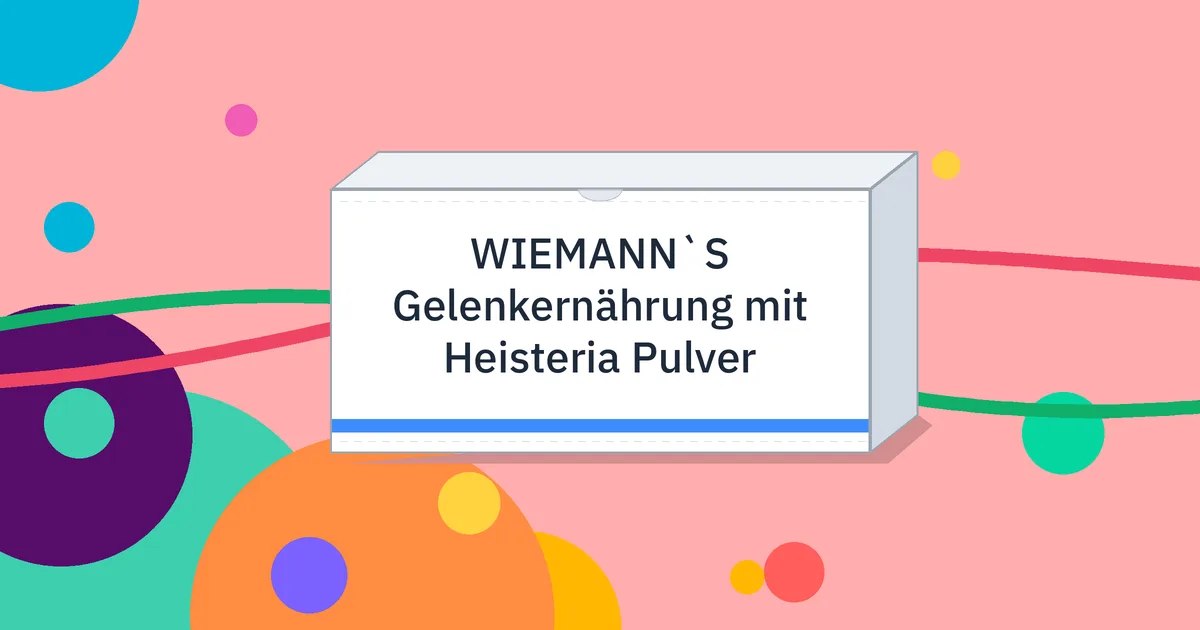 Symbolbild: Packung mit der Aufschrift WIEMANN`S Gelenkernährung mit Heisteria Pulver (PZN 07767354) – Verfügbarkeit und Bezug in Apotheken in Frankfurt am Main