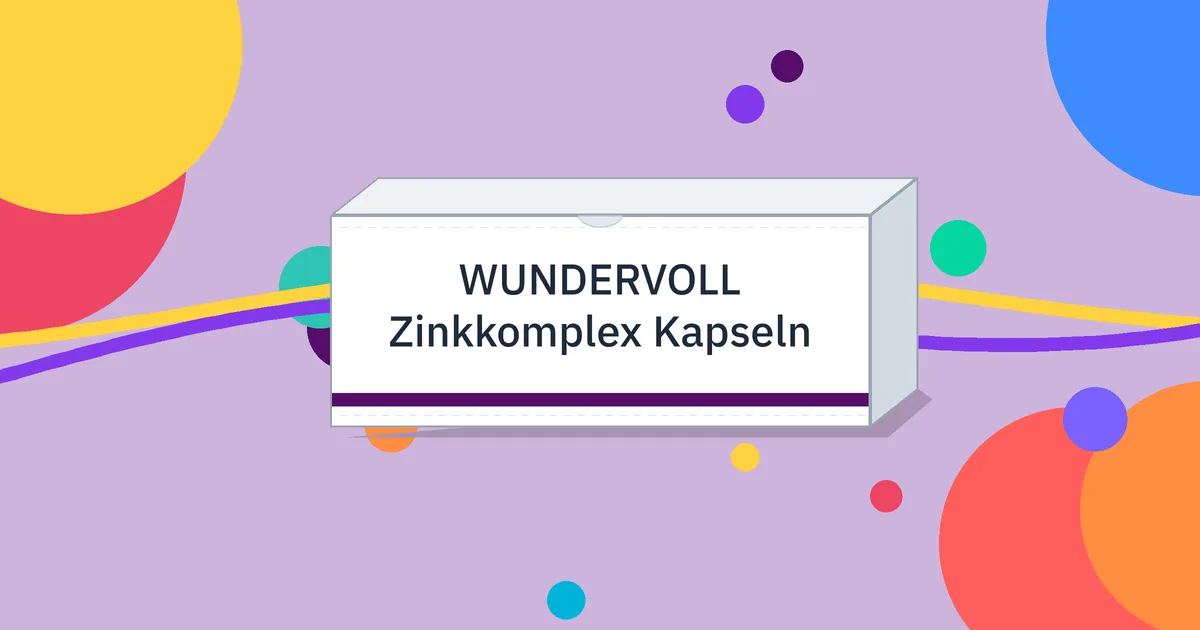 Symbolbild: Packung mit der Aufschrift WUNDERVOLL Zinkkomplex Kapseln (PZN 19822621) – Verfügbarkeit und Bezug in Apotheken in Frankfurt am Main