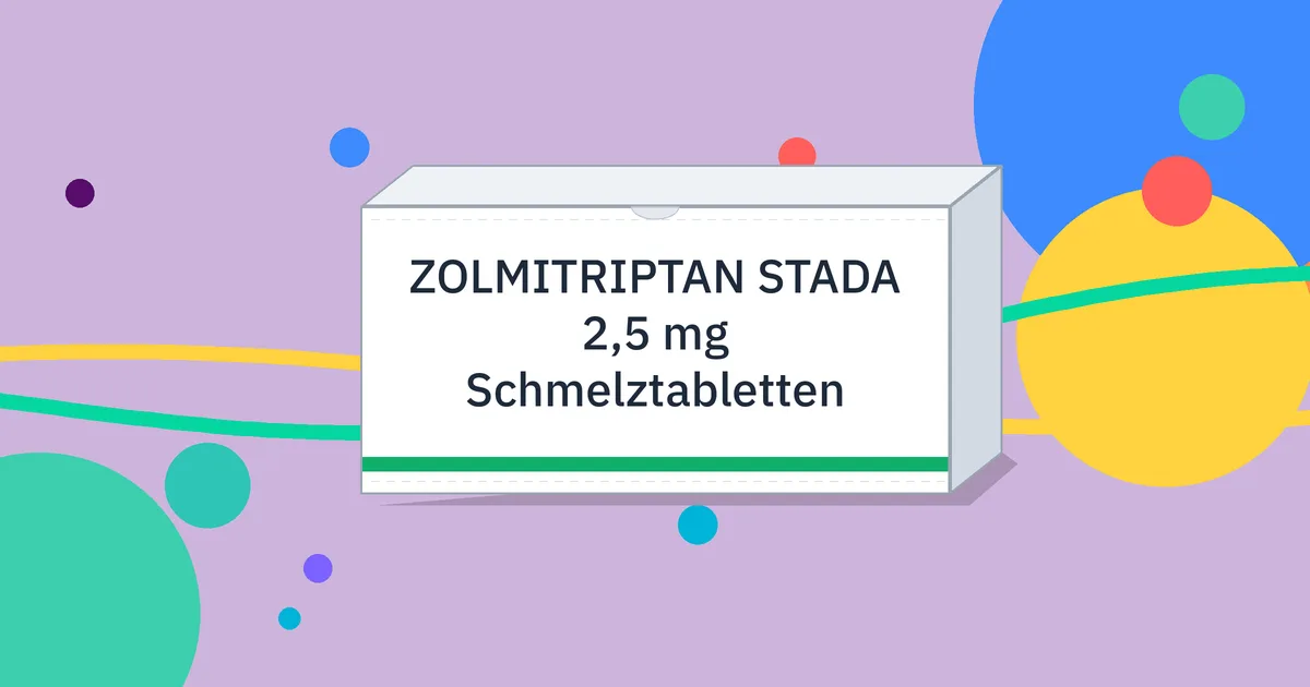 Symbolbild: Packung mit der Aufschrift ZOLMITRIPTAN STADA 2,5 mg Schmelztabletten (PZN 09389672) – Verfügbarkeit und Bezug in Apotheken in Frankfurt am Main