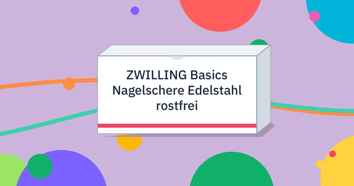 Symbolbild: Packung mit der Aufschrift ZWILLING Basics Nagelschere Edelstahl rostfrei (PZN 20084720) – Verfügbarkeit und Bezug in Apotheken in Frankfurt am Main