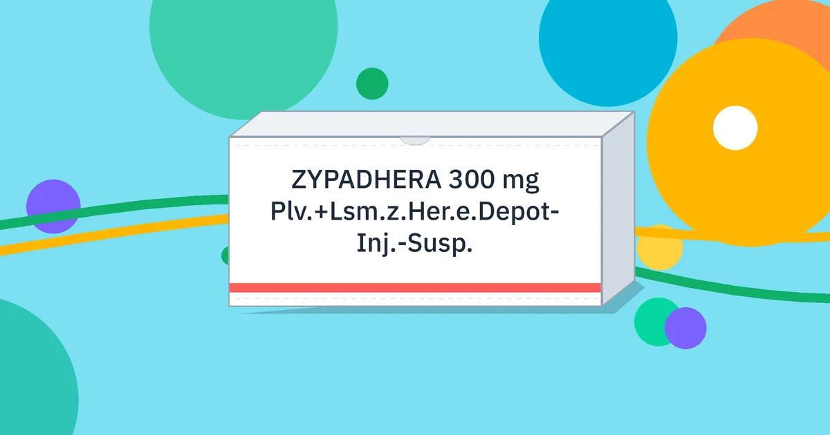 Symbolbild: Packung mit der Aufschrift ZYPADHERA 300 mg Plv.+Lsm.z.Her.e.Depot-Inj.-Susp. (PZN 07373307) – Verfügbarkeit und Bezug in Apotheken in Frankfurt am Main