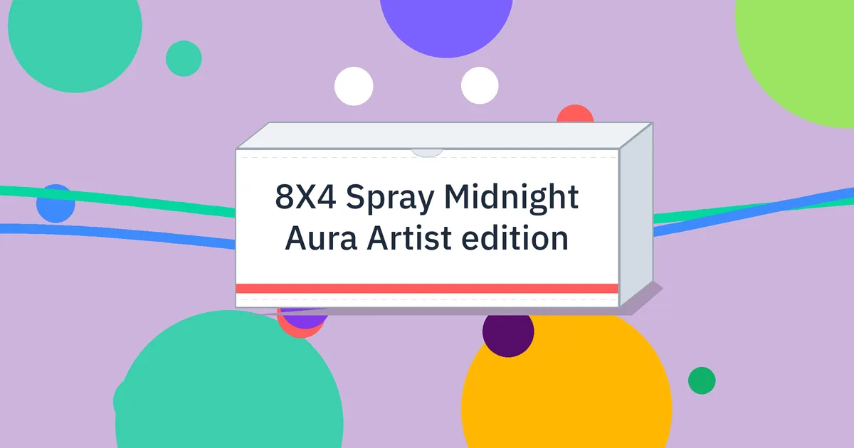 Symbolbild: Packung mit der Aufschrift 8X4 Spray Midnight Aura Artist edition (PZN 20723278) – Verfügbarkeit und Bezug in Apotheken in Frankfurt am Main