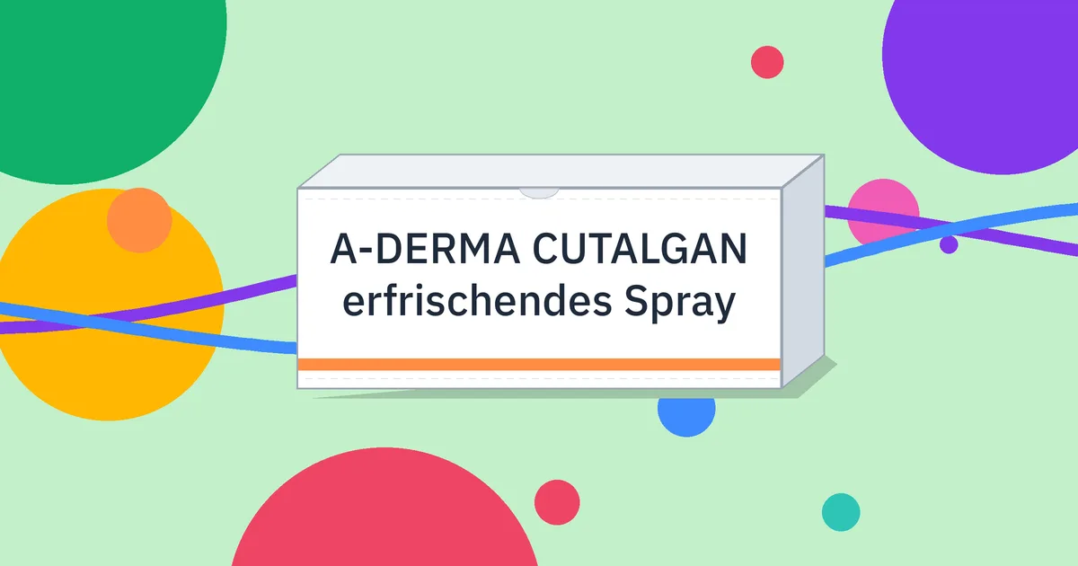 Symbolbild: Packung mit der Aufschrift A-DERMA CUTALGAN erfrischendes Spray (PZN 14366609) – Verfügbarkeit und Bezug in Apotheken in Frankfurt am Main