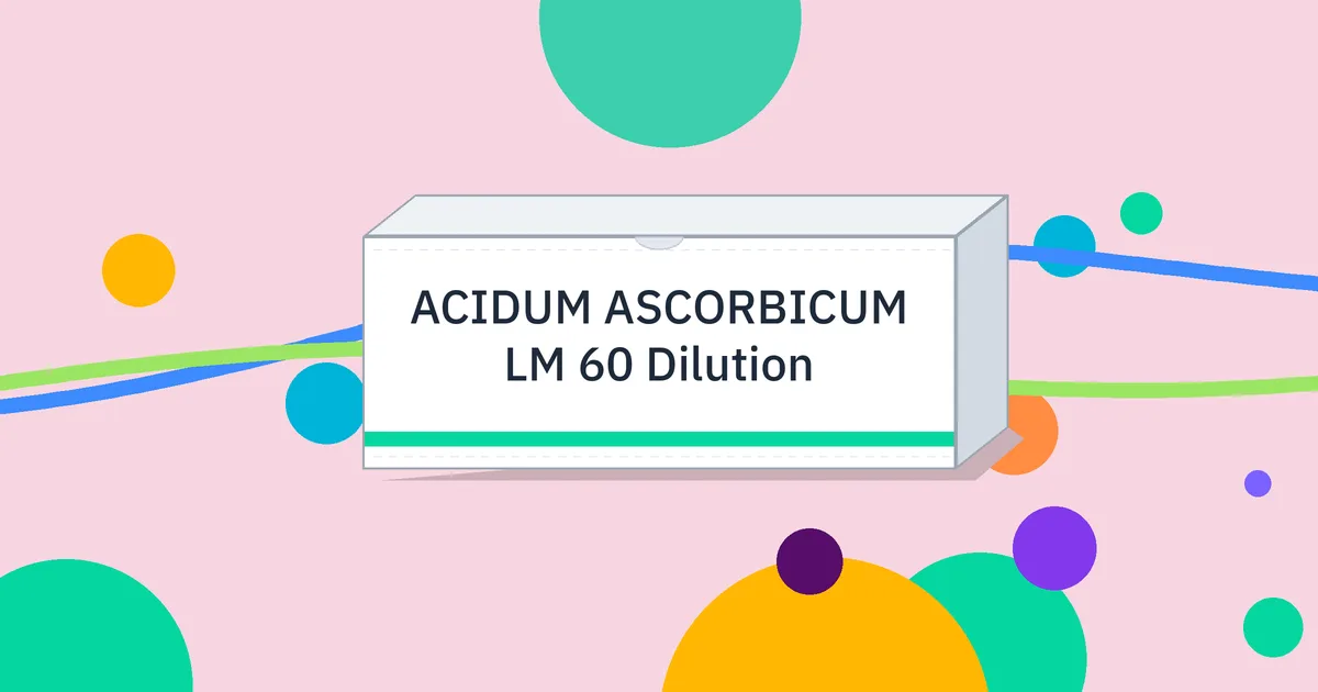 Symbolbild: Packung mit der Aufschrift ACIDUM ASCORBICUM LM 60 Dilution (PZN 13269347) – Verfügbarkeit und Bezug in Apotheken in Frankfurt am Main
