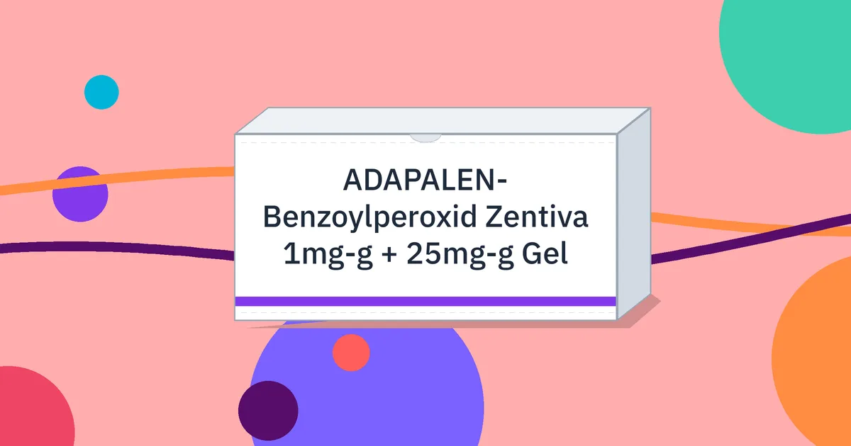 Symbolbild: Packung mit der Aufschrift ADAPALEN-Benzoylperoxid Zentiva 1mg-g + 25mg-g Gel (PZN 19495926) – Verfügbarkeit und Bezug in Apotheken in Frankfurt am Main