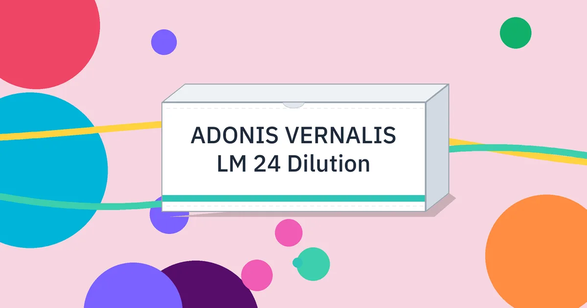 Symbolbild: Packung mit der Aufschrift ADONIS VERNALIS LM 24 Dilution (PZN 12755086) – Verfügbarkeit und Bezug in Apotheken in Frankfurt am Main