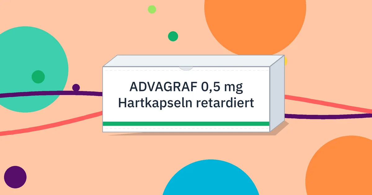 Symbolbild: Packung mit der Aufschrift ADVAGRAF 0,5 mg Hartkapseln retardiert (PZN 19179214) – Verfügbarkeit und Bezug in Apotheken in Frankfurt am Main