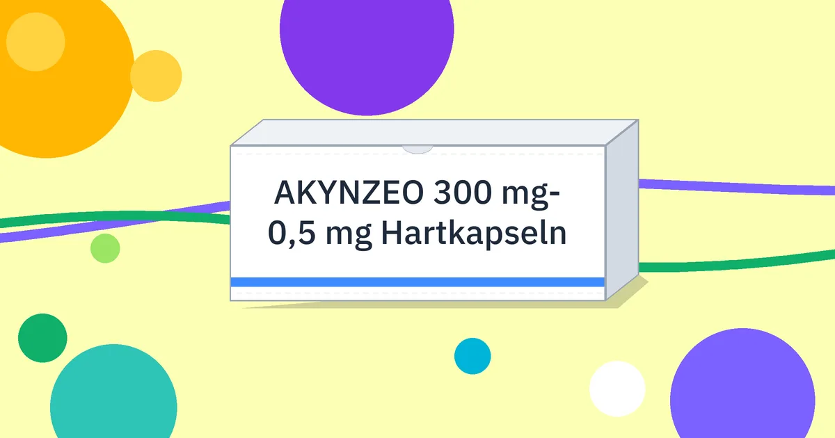 Symbolbild: Packung mit der Aufschrift AKYNZEO 300 mg-0,5 mg Hartkapseln (PZN 11367608) – Verfügbarkeit und Bezug in Apotheken in Frankfurt am Main