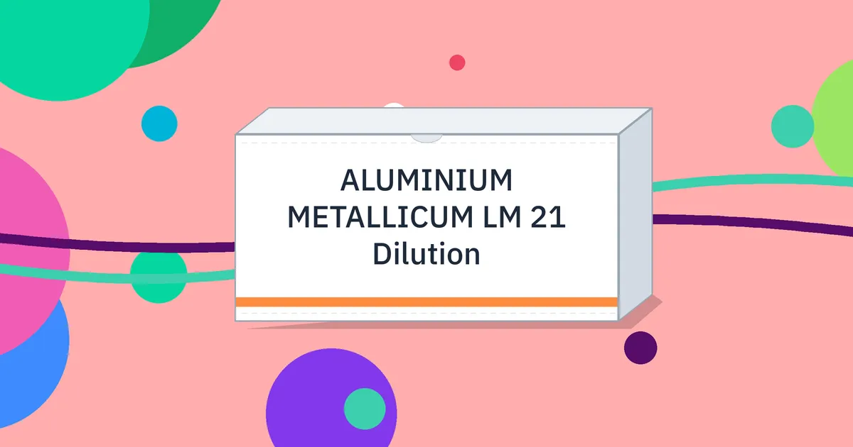 Symbolbild: Packung mit der Aufschrift ALUMINIUM METALLICUM LM 21 Dilution (PZN 12759457) – Verfügbarkeit und Bezug in Apotheken in Frankfurt am Main