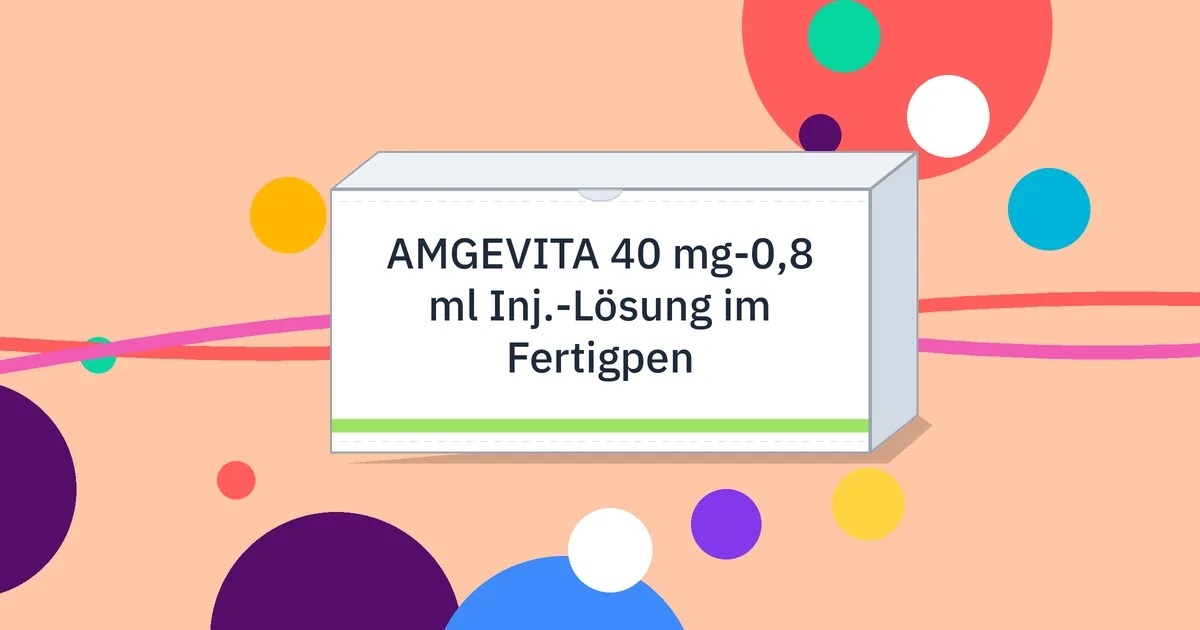 Symbolbild: Packung mit der Aufschrift AMGEVITA 40 mg-0,8 ml Inj.-Lösung im Fertigpen (PZN 18761892) – Verfügbarkeit und Bezug in Apotheken in Frankfurt am Main