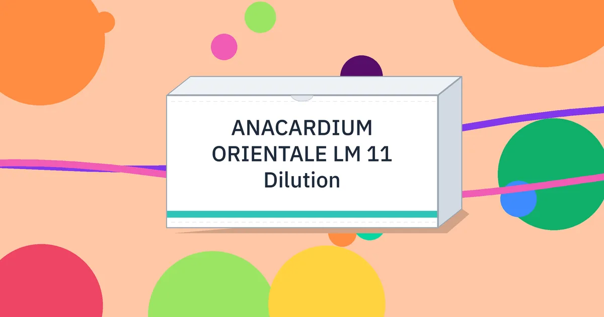 Symbolbild: Packung mit der Aufschrift ANACARDIUM ORIENTALE LM 11 Dilution (PZN 12761974) – Verfügbarkeit und Bezug in Apotheken in Frankfurt am Main