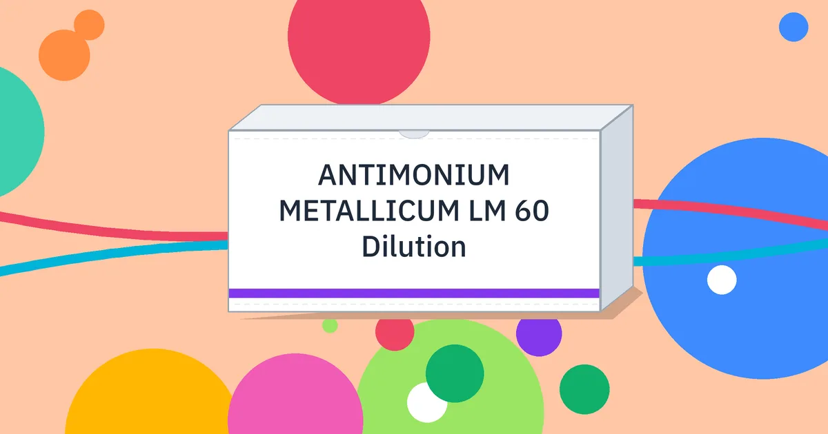 Symbolbild: Packung mit der Aufschrift ANTIMONIUM METALLICUM LM 60 Dilution (PZN 13373949) – Verfügbarkeit und Bezug in Apotheken in Frankfurt am Main