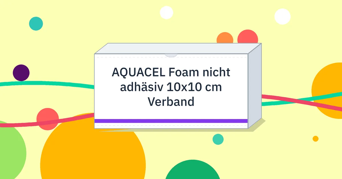 Symbolbild: Packung mit der Aufschrift AQUACEL Foam nicht adhäsiv 10x10 cm Verband (PZN 15403382) – Verfügbarkeit und Bezug in Apotheken in Frankfurt am Main