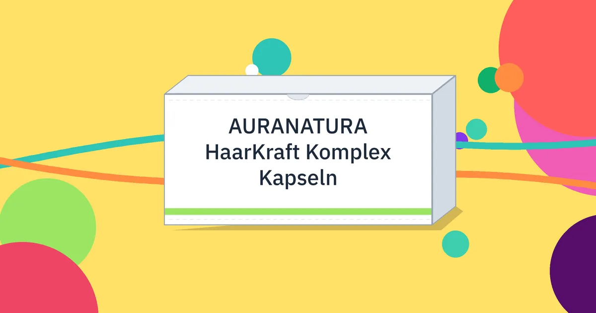 Symbolbild: Packung mit der Aufschrift AURANATURA HaarKraft Komplex Kapseln (PZN 19420762) – Verfügbarkeit und Bezug in Apotheken in Frankfurt am Main