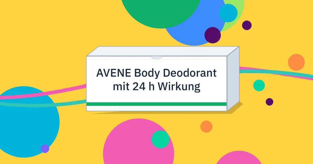 Symbolbild: Packung mit der Aufschrift AVENE Body Deodorant mit 24 h Wirkung (PZN 14255169) – Verfügbarkeit und Bezug in Apotheken in Frankfurt am Main