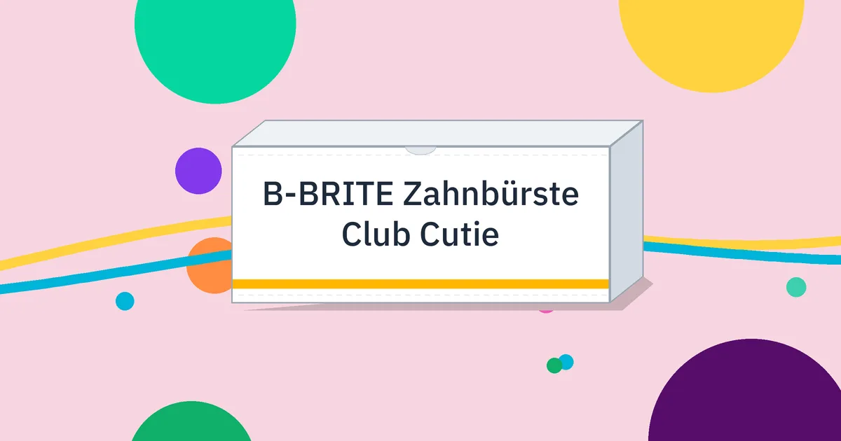 Symbolbild: Packung mit der Aufschrift B-BRITE Zahnbürste Club Cutie (PZN 11647319) – Verfügbarkeit und Bezug in Apotheken in Frankfurt am Main