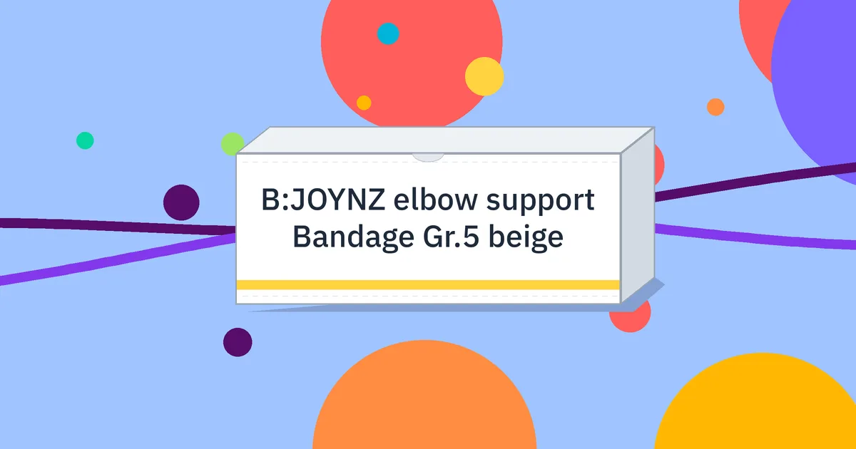 Symbolbild: Packung mit der Aufschrift B:JOYNZ elbow support Bandage Gr.5 beige (PZN 20522143) – Verfügbarkeit und Bezug in Apotheken in Frankfurt am Main