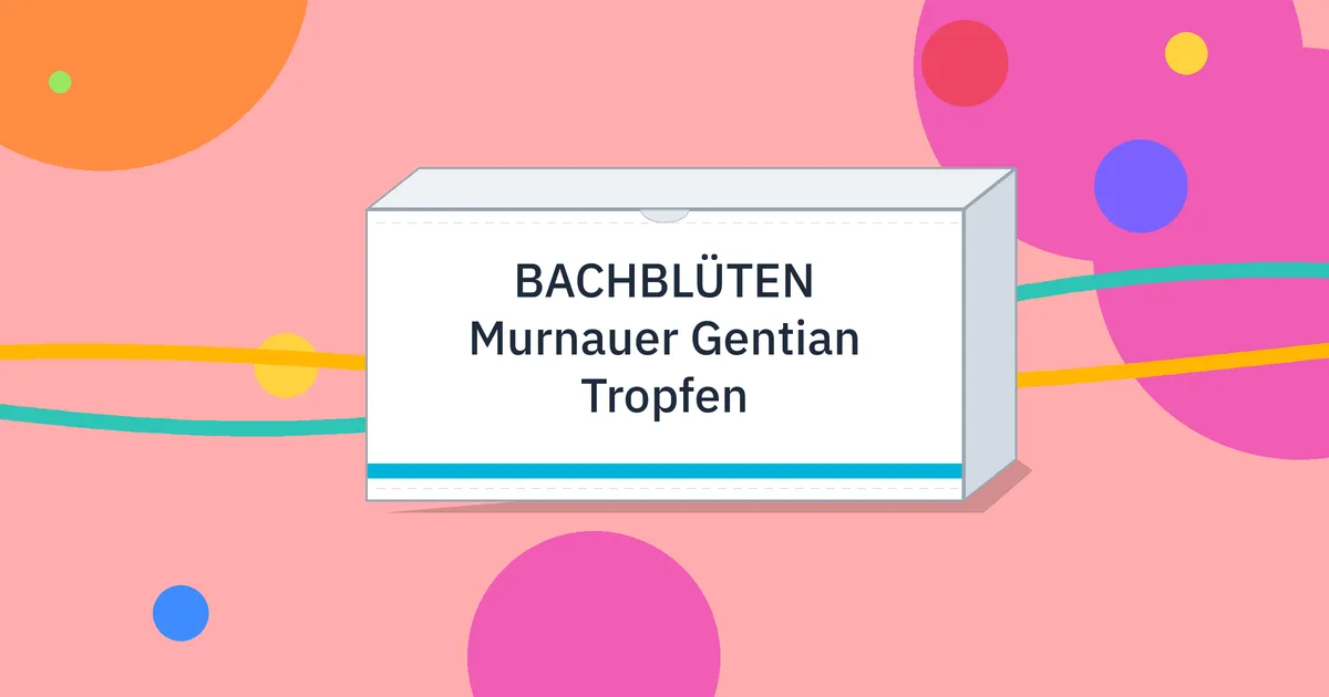 Symbolbild: Packung mit der Aufschrift BACHBLÜTEN Murnauer Gentian Tropfen (PZN 07752393) – Verfügbarkeit und Bezug in Apotheken in Frankfurt am Main