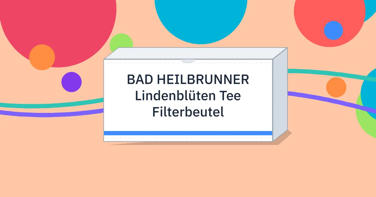 Symbolbild: Packung mit der Aufschrift BAD HEILBRUNNER Lindenblüten Tee Filterbeutel (PZN 02296051) – Verfügbarkeit und Bezug in Apotheken in Frankfurt am Main