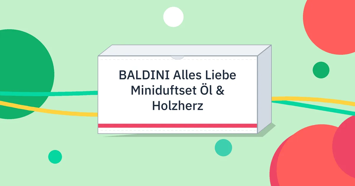 Symbolbild: Packung mit der Aufschrift BALDINI Alles Liebe Miniduftset Öl & Holzherz (PZN 19271150) – Verfügbarkeit und Bezug in Apotheken in Frankfurt am Main
