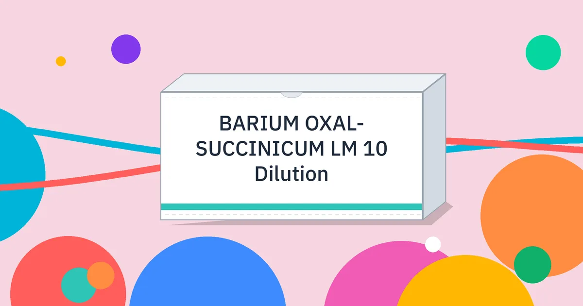 Symbolbild: Packung mit der Aufschrift BARIUM OXAL-SUCCINICUM LM 10 Dilution (PZN 13378390) – Verfügbarkeit und Bezug in Apotheken in Frankfurt am Main