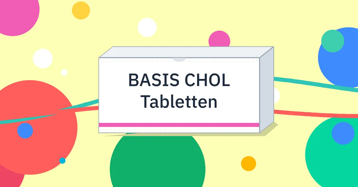 Symbolbild: Packung mit der Aufschrift BASIS CHOL Tabletten (PZN 03118831) – Verfügbarkeit und Bezug in Apotheken in Frankfurt am Main