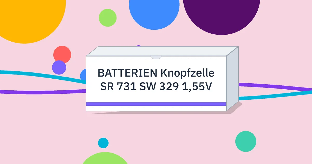 Symbolbild: Packung mit der Aufschrift BATTERIEN Knopfzelle SR 731 SW 329 1,55V (PZN 01382268) – Verfügbarkeit und Bezug in Apotheken in Frankfurt am Main