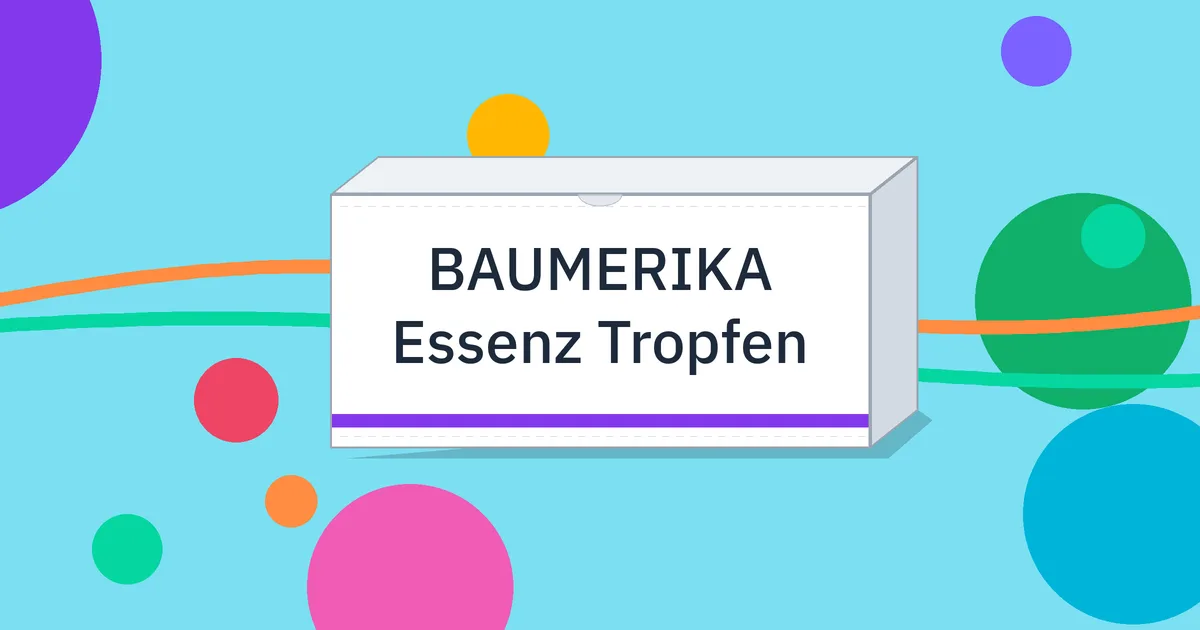 Symbolbild: Packung mit der Aufschrift BAUMERIKA Essenz Tropfen (PZN 19159128) – Verfügbarkeit und Bezug in Apotheken in Frankfurt am Main