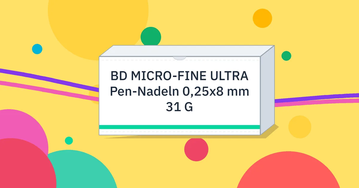 Symbolbild: Packung mit der Aufschrift BD MICRO-FINE ULTRA Pen-Nadeln 0,25x8 mm 31 G (PZN 13902158) – Verfügbarkeit und Bezug in Apotheken in Frankfurt am Main