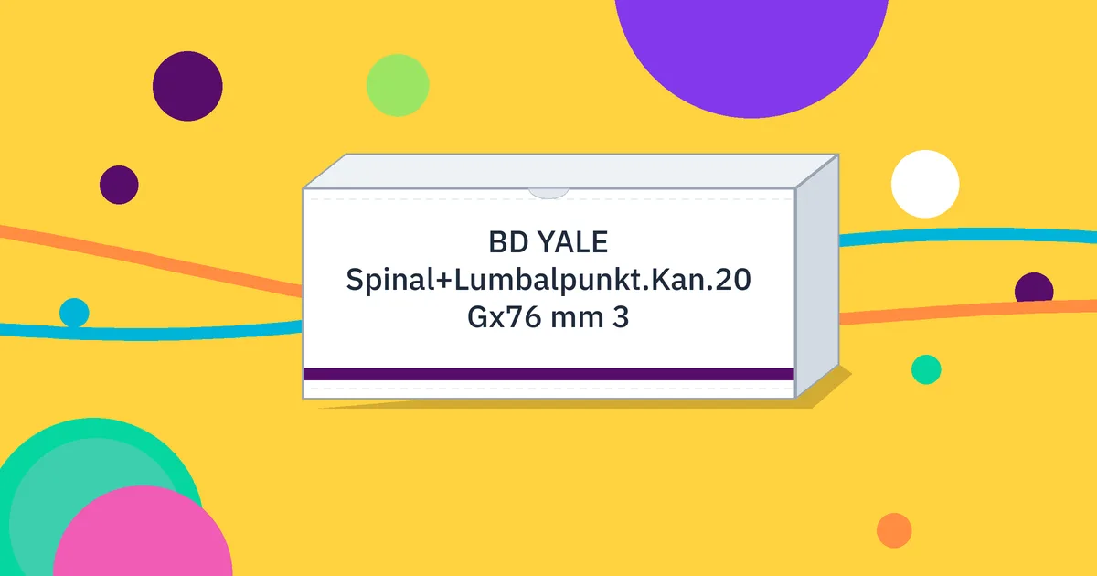 Symbolbild: Packung mit der Aufschrift BD YALE Spinal+Lumbalpunkt.Kan.20 Gx76 mm 3 (PZN 07545926) – Verfügbarkeit und Bezug in Apotheken in Frankfurt am Main
