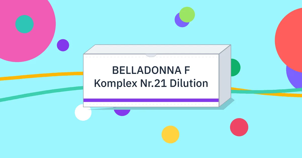 Symbolbild: Packung mit der Aufschrift BELLADONNA F Komplex Nr.21 Dilution (PZN 04484302) – Verfügbarkeit und Bezug in Apotheken in Frankfurt am Main