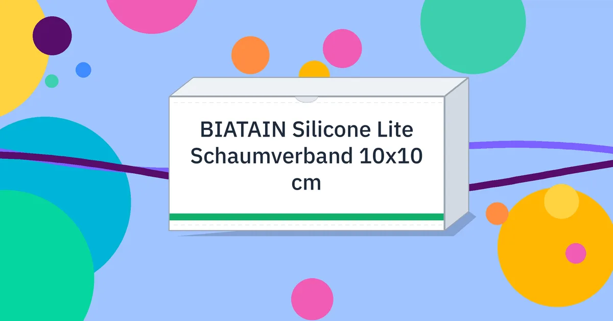 Symbolbild: Packung mit der Aufschrift BIATAIN Silicone Lite Schaumverband 10x10 cm (PZN 14278696) – Verfügbarkeit und Bezug in Apotheken in Frankfurt am Main