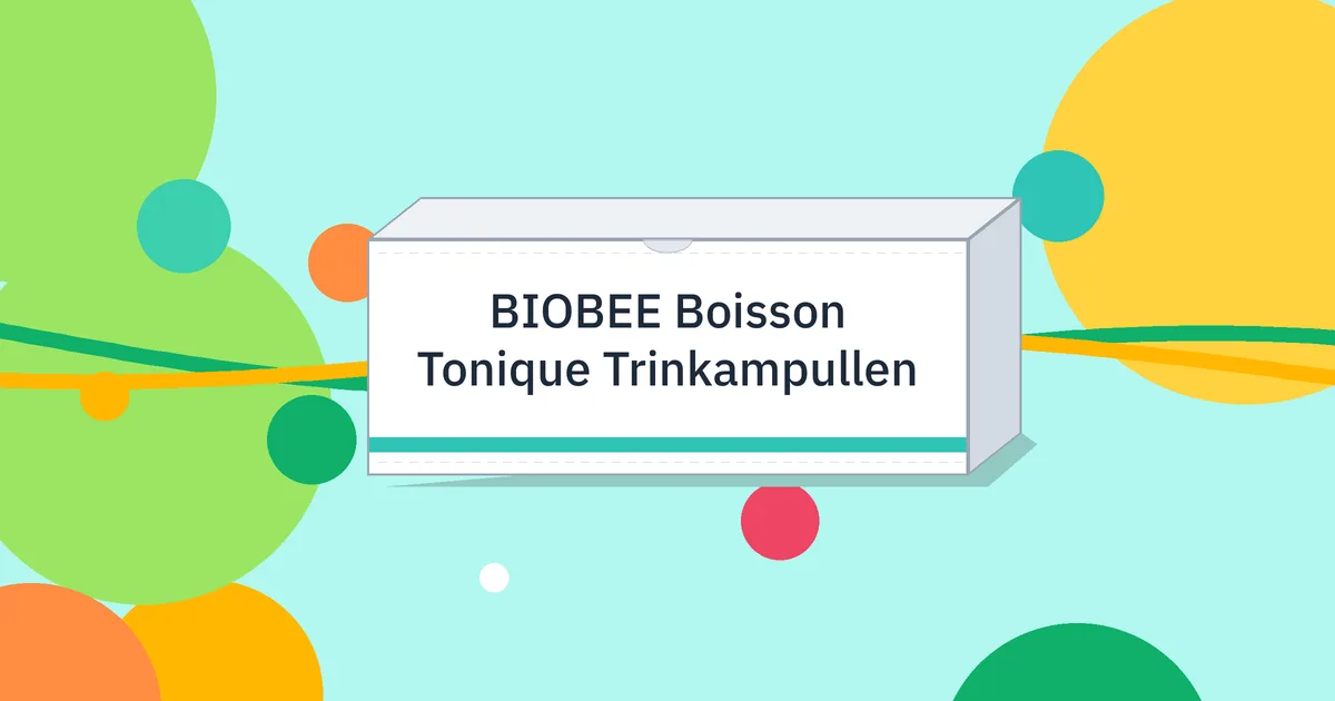 Symbolbild: Packung mit der Aufschrift BIOBEE Boisson Tonique Trinkampullen (PZN 12543639) – Verfügbarkeit und Bezug in Apotheken in Frankfurt am Main