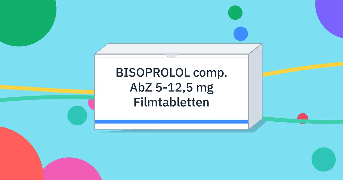 Symbolbild: Packung mit der Aufschrift BISOPROLOL comp. AbZ 5-12,5 mg Filmtabletten (PZN 01015009) – Verfügbarkeit und Bezug in Apotheken in Frankfurt am Main