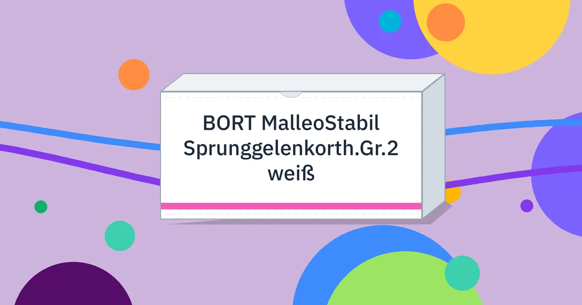 Symbolbild: Packung mit der Aufschrift BORT MalleoStabil Sprunggelenkorth.Gr.2 weiß (PZN 09444069) – Verfügbarkeit und Bezug in Apotheken in Frankfurt am Main
