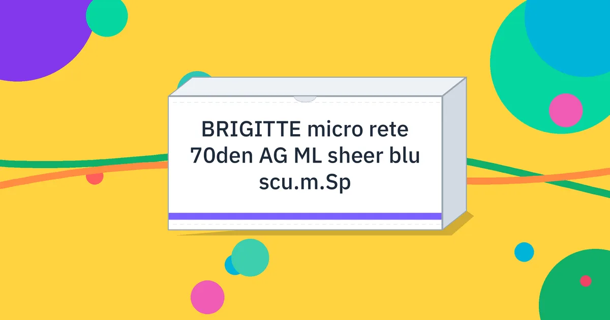 Symbolbild: Packung mit der Aufschrift BRIGITTE micro rete 70den AG ML sheer blu scu.m.Sp (PZN 16183066) – Verfügbarkeit und Bezug in Apotheken in Frankfurt am Main