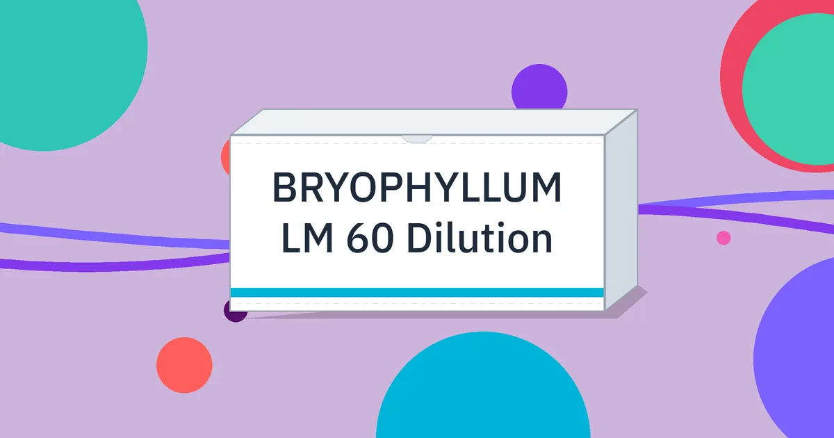 Symbolbild: Packung mit der Aufschrift BRYOPHYLLUM LM 60 Dilution (PZN 13397878) – Verfügbarkeit und Bezug in Apotheken in Frankfurt am Main