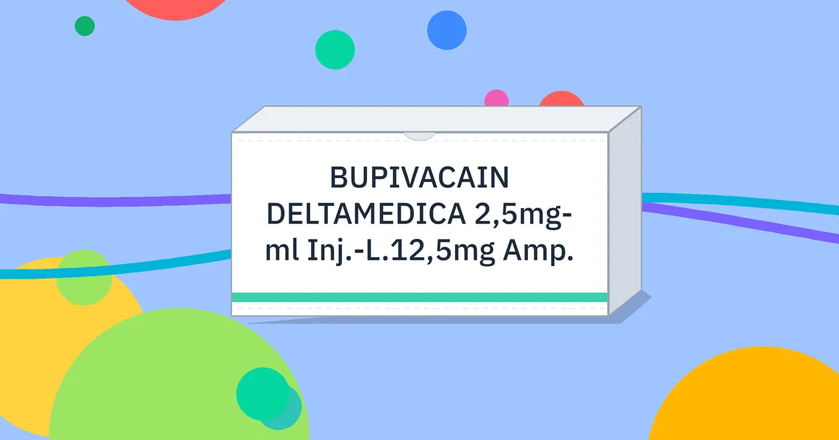 Symbolbild: Packung mit der Aufschrift BUPIVACAIN DELTAMEDICA 2,5mg-ml Inj.-L.12,5mg Amp. (PZN 09219823) – Verfügbarkeit und Bezug in Apotheken in Frankfurt am Main