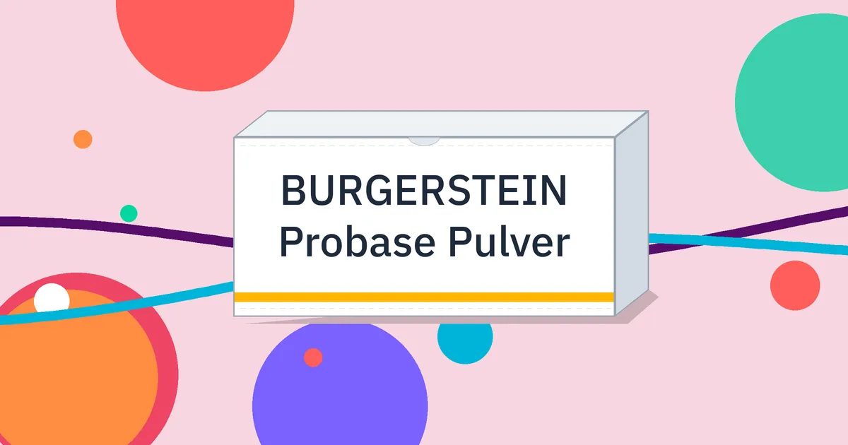 Symbolbild: Packung mit der Aufschrift BURGERSTEIN Probase Pulver (PZN 17521186) – Verfügbarkeit und Bezug in Apotheken in Frankfurt am Main