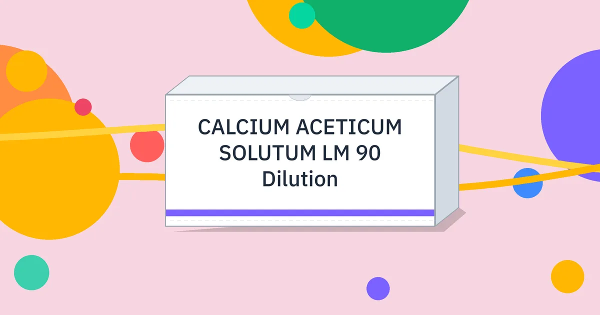 Symbolbild: Packung mit der Aufschrift CALCIUM ACETICUM SOLUTUM LM 90 Dilution (PZN 13407022) – Verfügbarkeit und Bezug in Apotheken in Frankfurt am Main