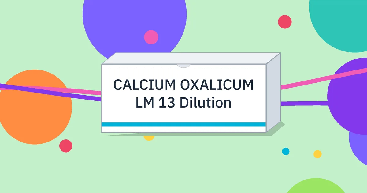 Symbolbild: Packung mit der Aufschrift CALCIUM OXALICUM LM 13 Dilution (PZN 13410225) – Verfügbarkeit und Bezug in Apotheken in Frankfurt am Main