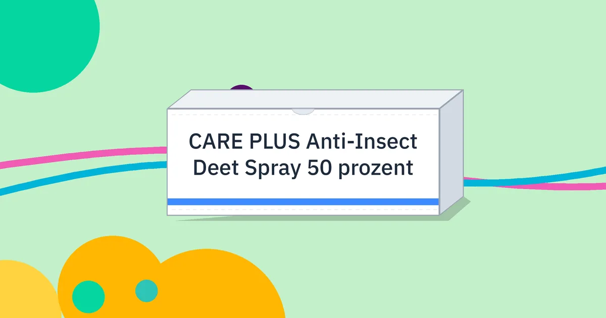 Symbolbild: Packung mit der Aufschrift CARE PLUS Anti-Insect Deet Spray 50 prozent (PZN 09893761) – Verfügbarkeit und Bezug in Apotheken in Frankfurt am Main