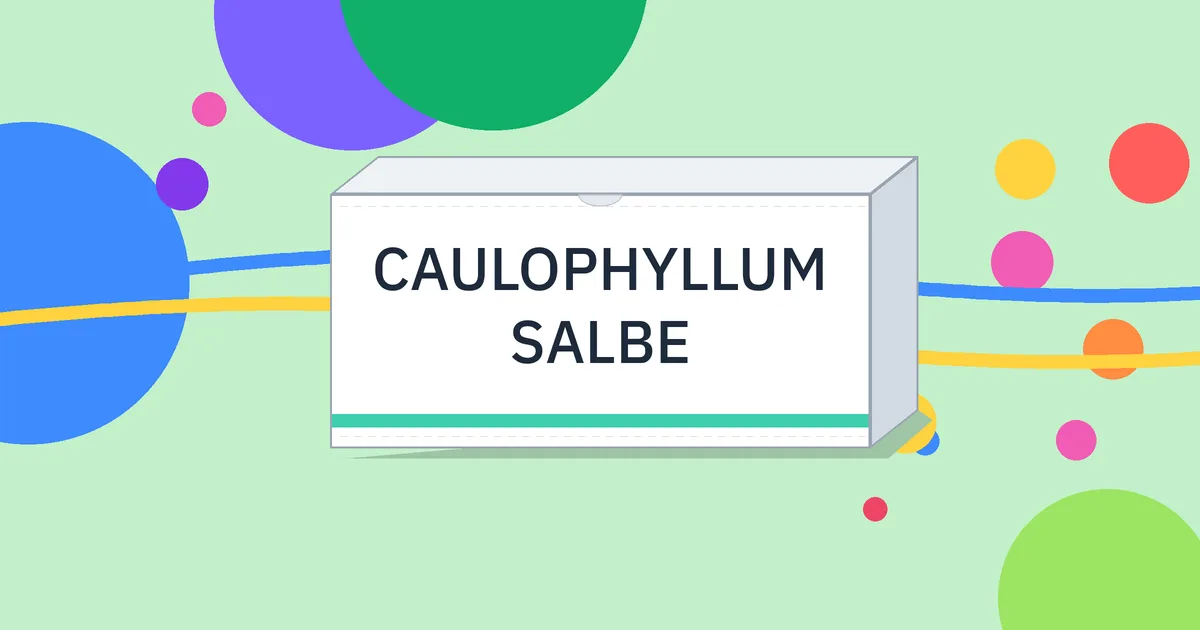 Symbolbild: Packung mit der Aufschrift CAULOPHYLLUM SALBE (PZN 17937567) – Verfügbarkeit und Bezug in Apotheken in Frankfurt am Main
