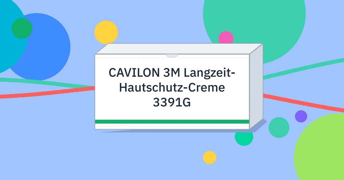 Symbolbild: Packung mit der Aufschrift CAVILON 3M Langzeit-Hautschutz-Creme 3391G (PZN 15385862) – Verfügbarkeit und Bezug in Apotheken in Frankfurt am Main