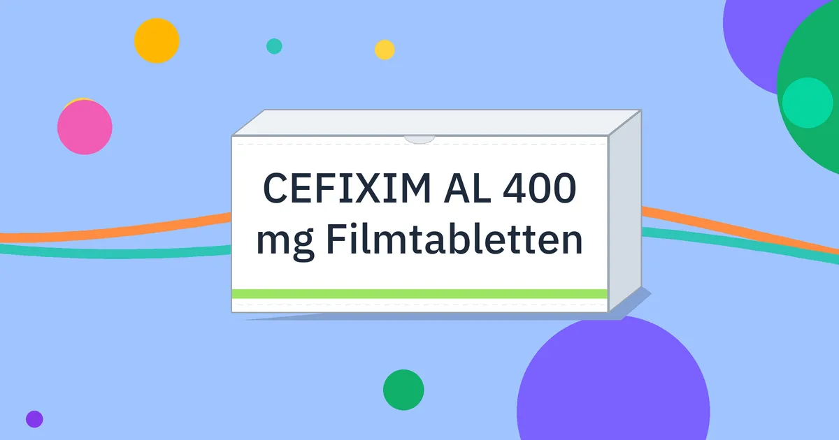 Symbolbild: Packung mit der Aufschrift CEFIXIM AL 400 mg Filmtabletten (PZN 10357306) – Verfügbarkeit und Bezug in Apotheken in Frankfurt am Main